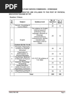 Syllabus Bped Two Year | PDF | Yoga | Asana