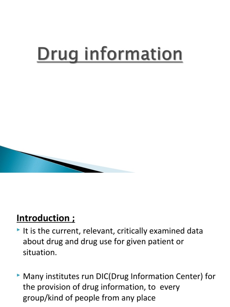 Drug Information | PDF | Pharmacy | Toxicology