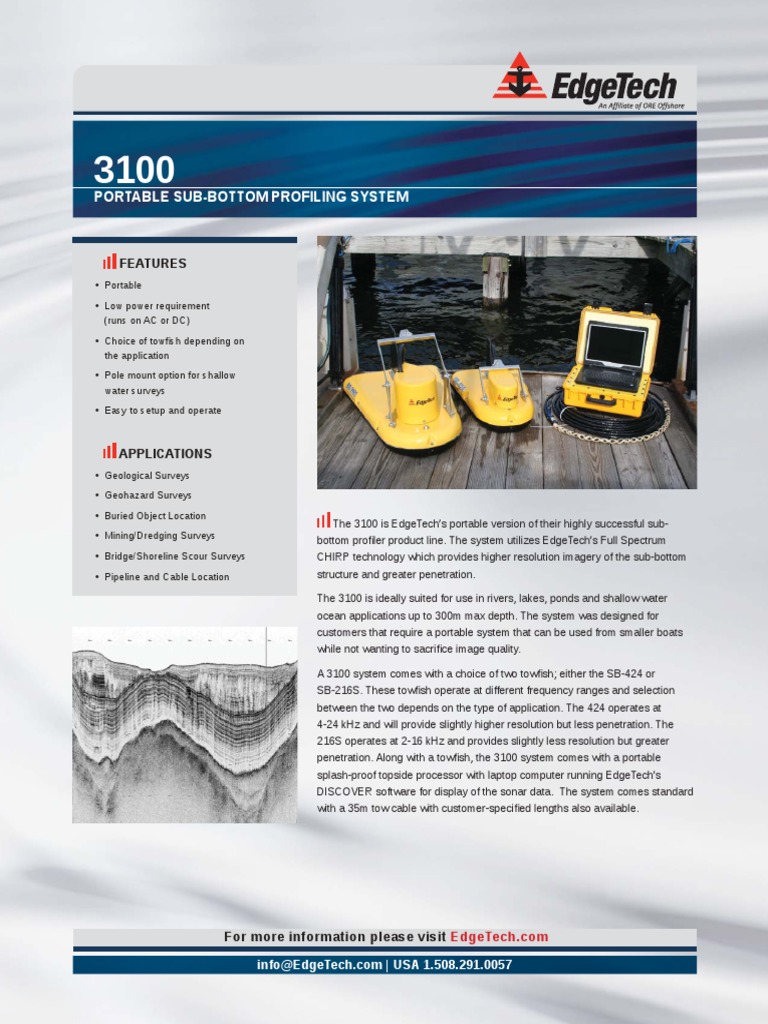 Portable Sub-Bottom Profiling System: Features | PDF | Sonar ...