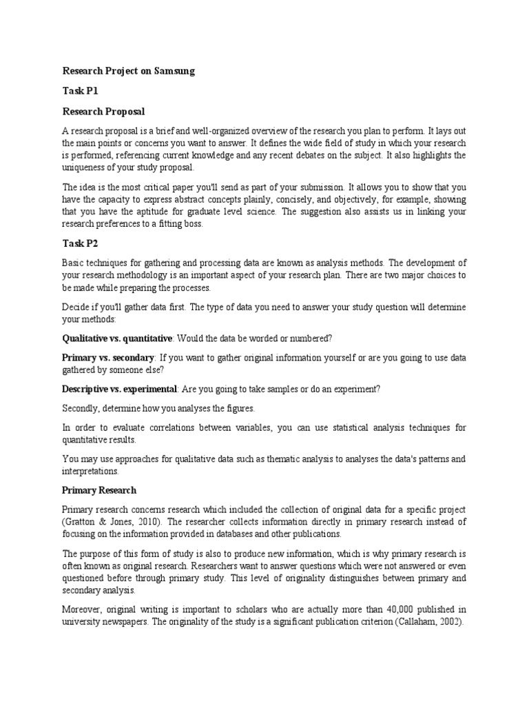 Unit 11 Research Project On Samsung | PDF | Market Analysis | Survey ...