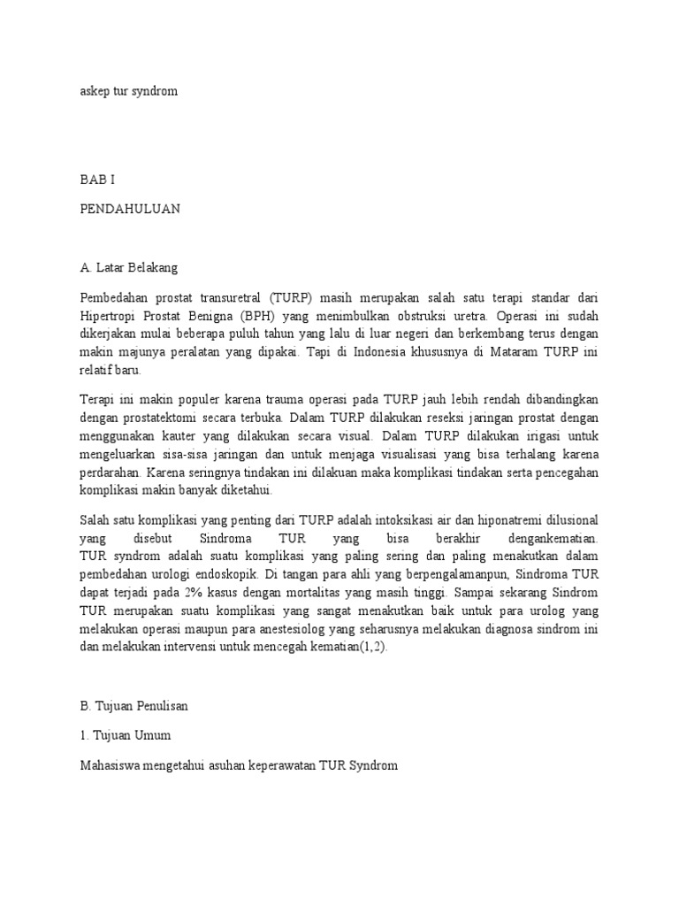 Askep Tur Syndrom | PDF