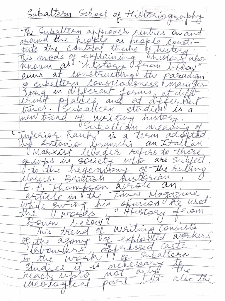 Subaltern School of Historiography | PDF | Wellness