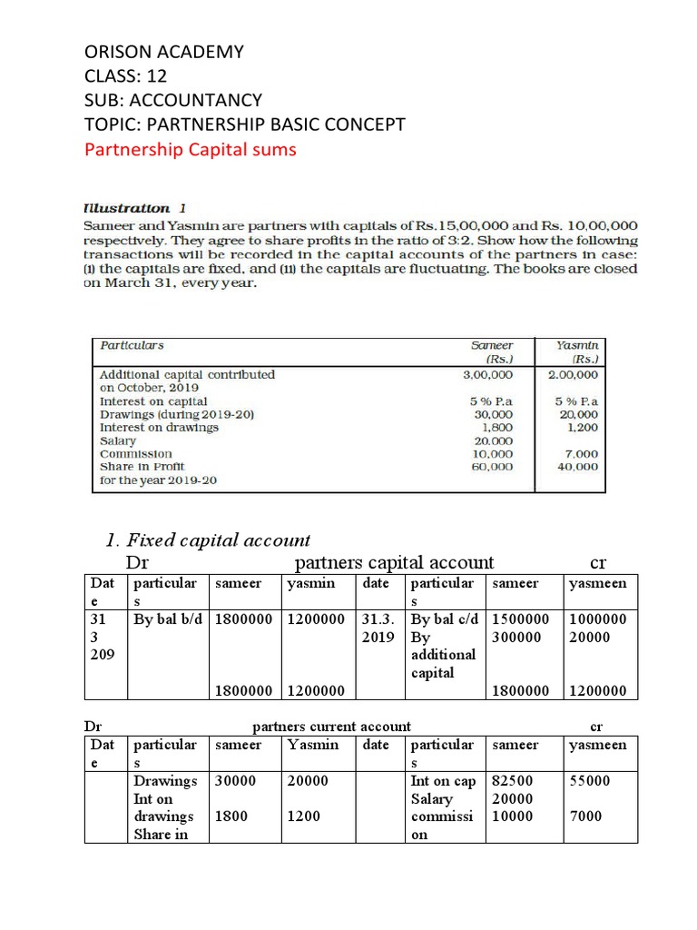 Chapter 2 Capital Account Sums | PDF | Partnership | Interest