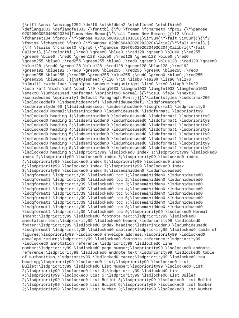 RTF Document Formatting Guide | PDF | Html | Communication Design