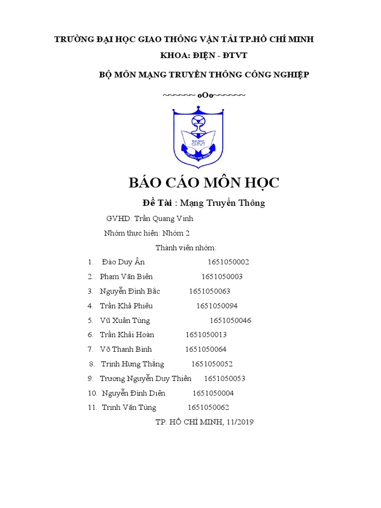 1 Báo cáo mạng truyền thông công nghiệp Nhóm 2 | PDF