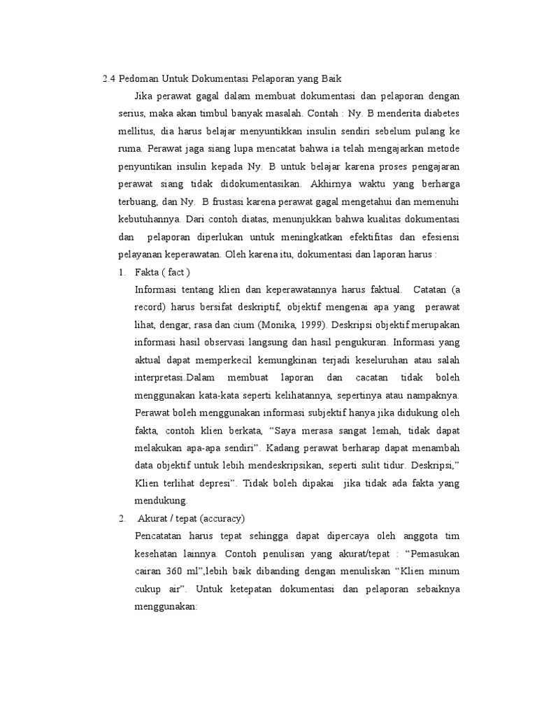 Pedoman Untuk Dokumentasi Pelaporan Yang Baik | PDF