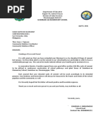 Request Letter For School Beautification | PDF | Behavior Modification ...