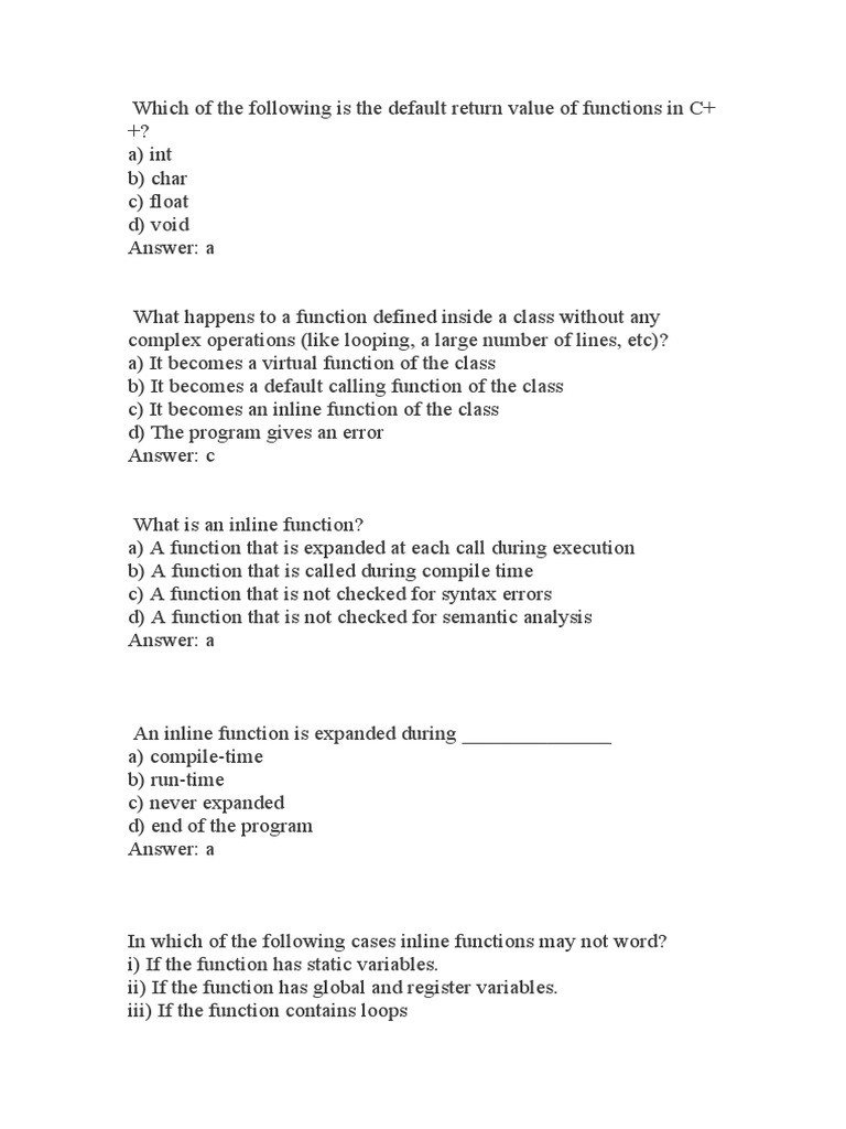 Mcq Programming Pdf Subroutine Pointer Computer Programming