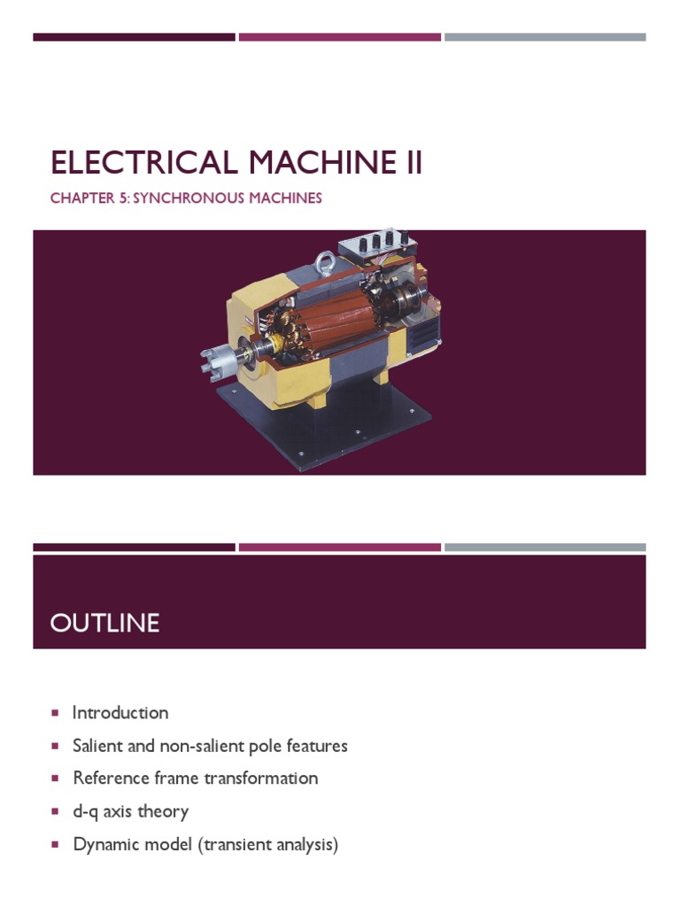 Electrical Machine Ii: Chapter 5: Synchronous Machines | Download Free ...