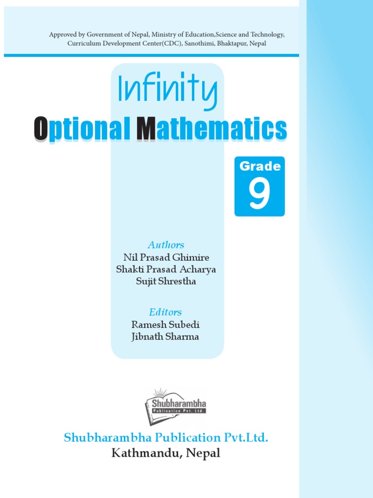 Infinity Optional Mathematics Book 9 Final For CTP 2077 | Download Free ...