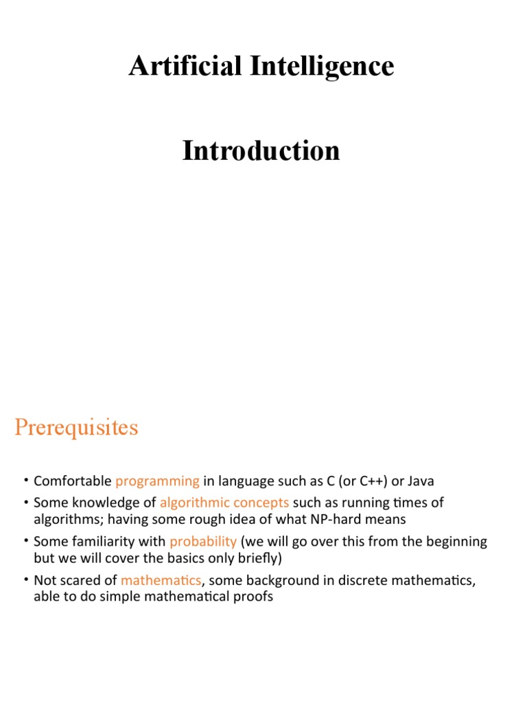 Lesson 1 Introduction To Ai | PDF | Artificial Intelligence ...
