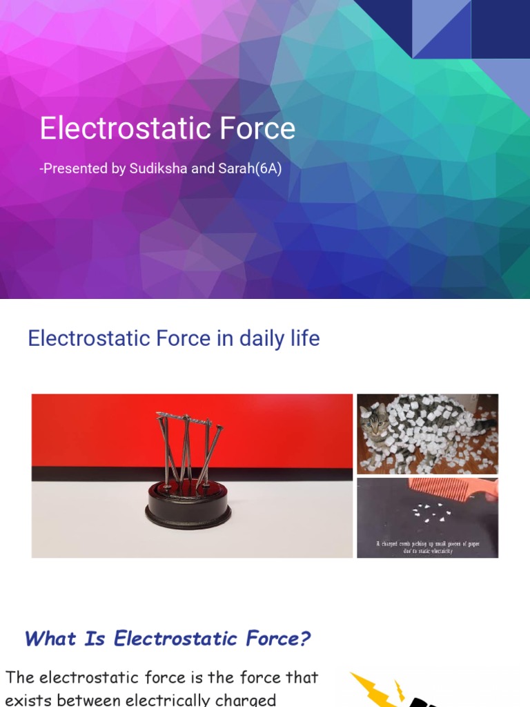 Electrostatic Force Examples For Kids