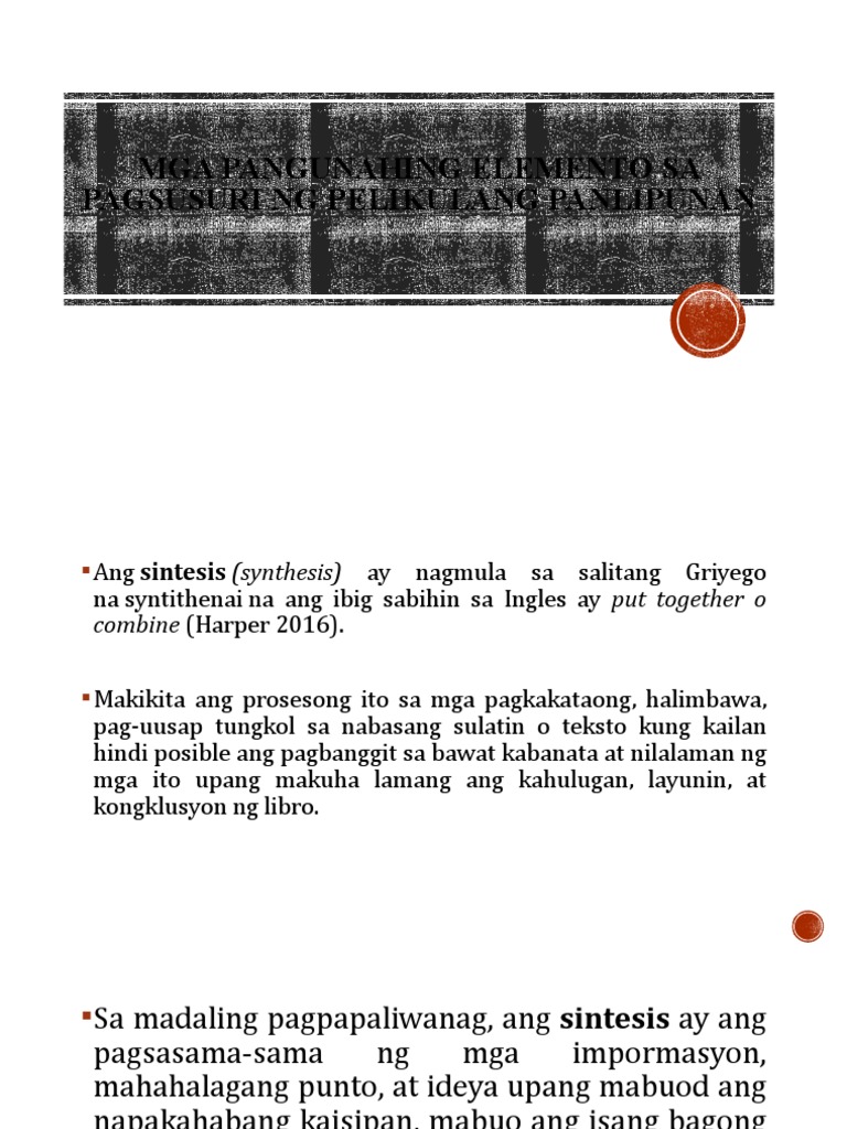 Mga Pangunahing Elemento Sa Pagsusuri | PDF