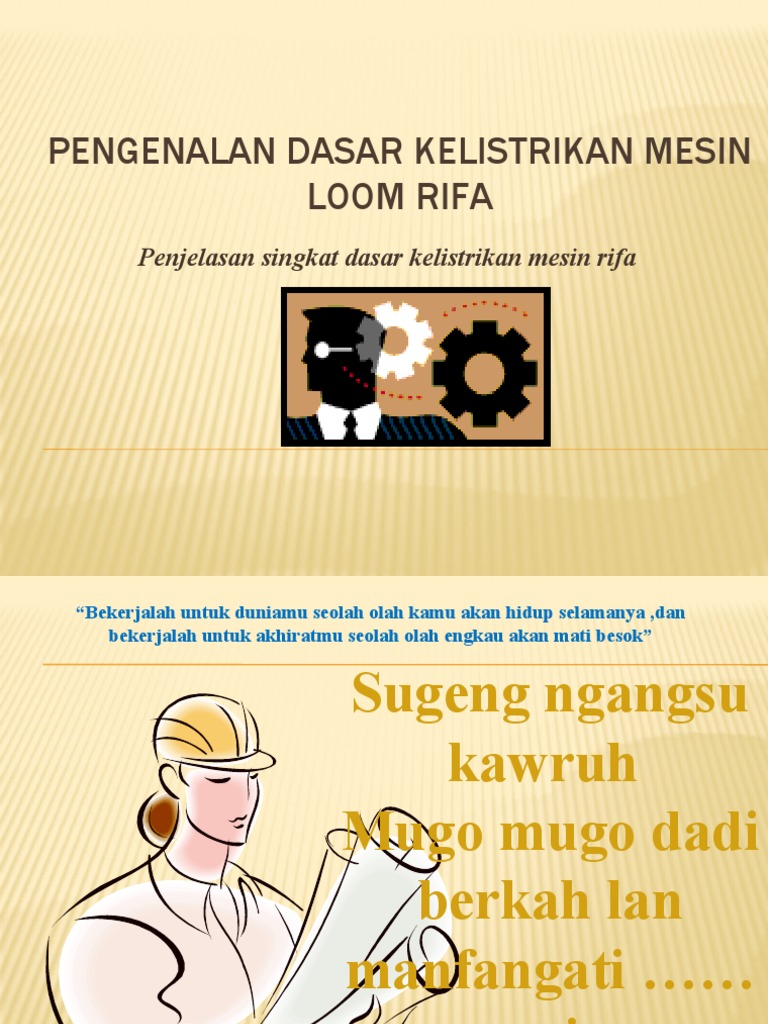 Pengenalan Dasar Kelistrikan Mesin Loom Rifa | PDF