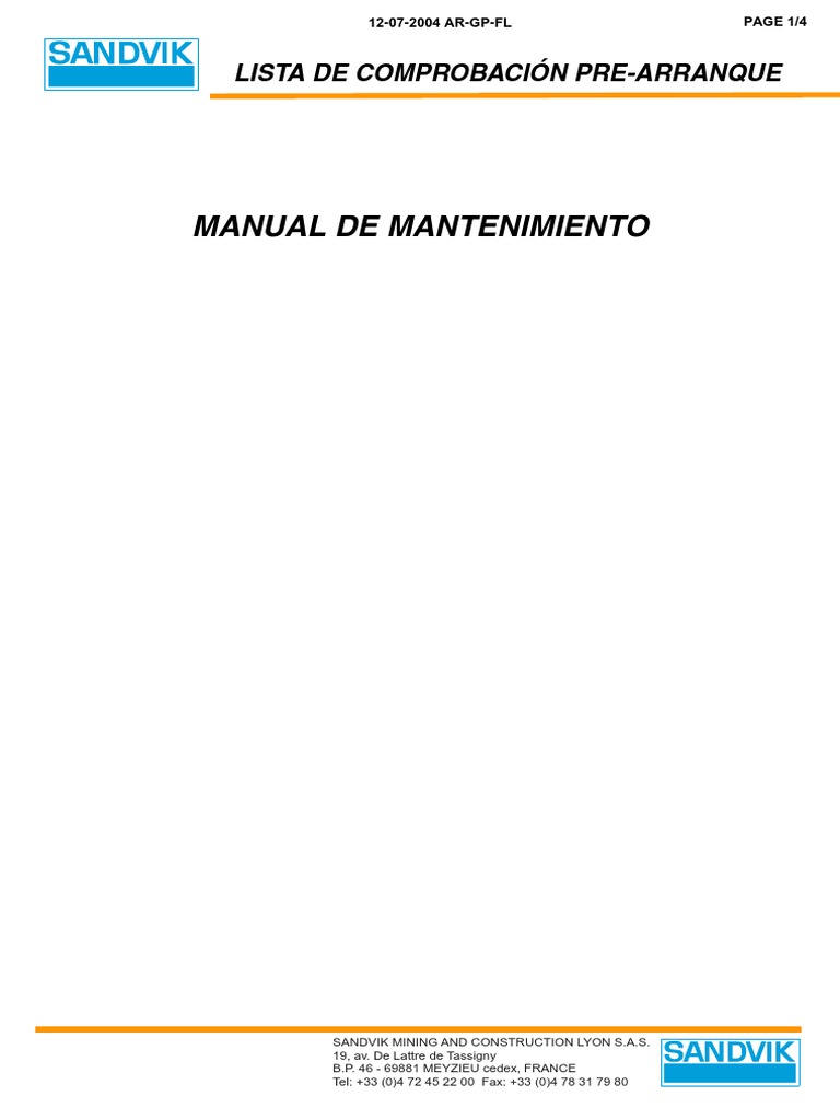 S01-2 General Pre-Start Check List SP | PDF | Mechanical Engineering ...