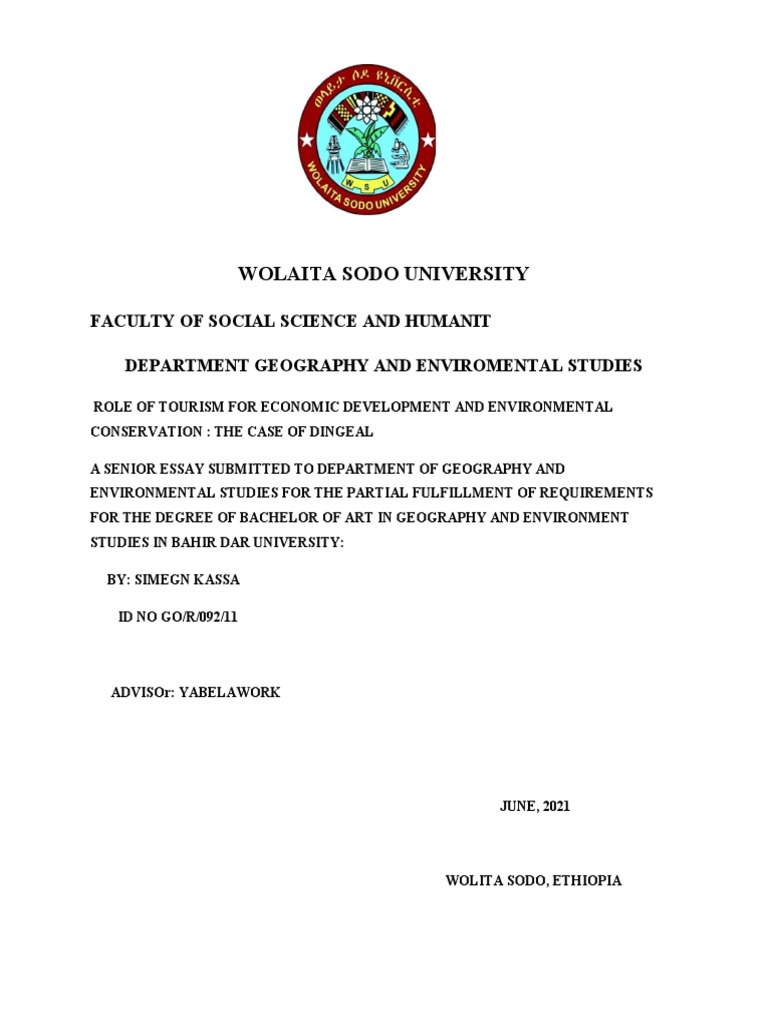 Wolaita Sodo University: Faculty of Social Science and Humanit ...