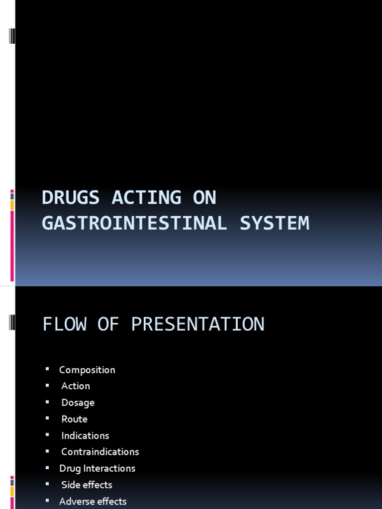 Drugs Acting on the Gastrointestinal System: A Comprehensive Review of ...
