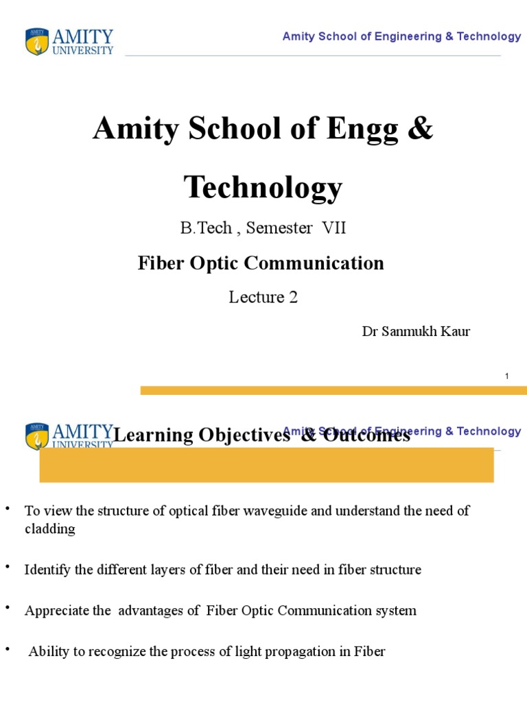Module 1, Lecture 2 FOC | PDF | Optical Fiber | Transmission Medium