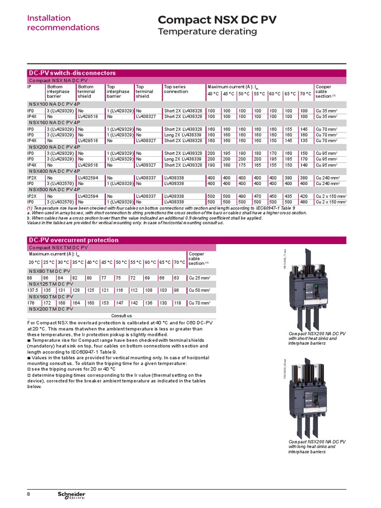 Temperature Derating - NSX DC PV | PDF | Electrical Engineering ...
