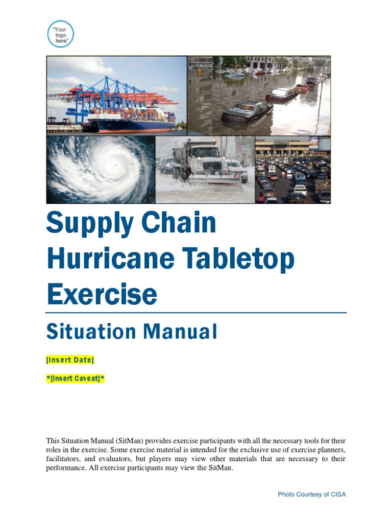 Supply Chain Hurricane Tabletop Exercise: Situation Manual | PDF | Risk ...