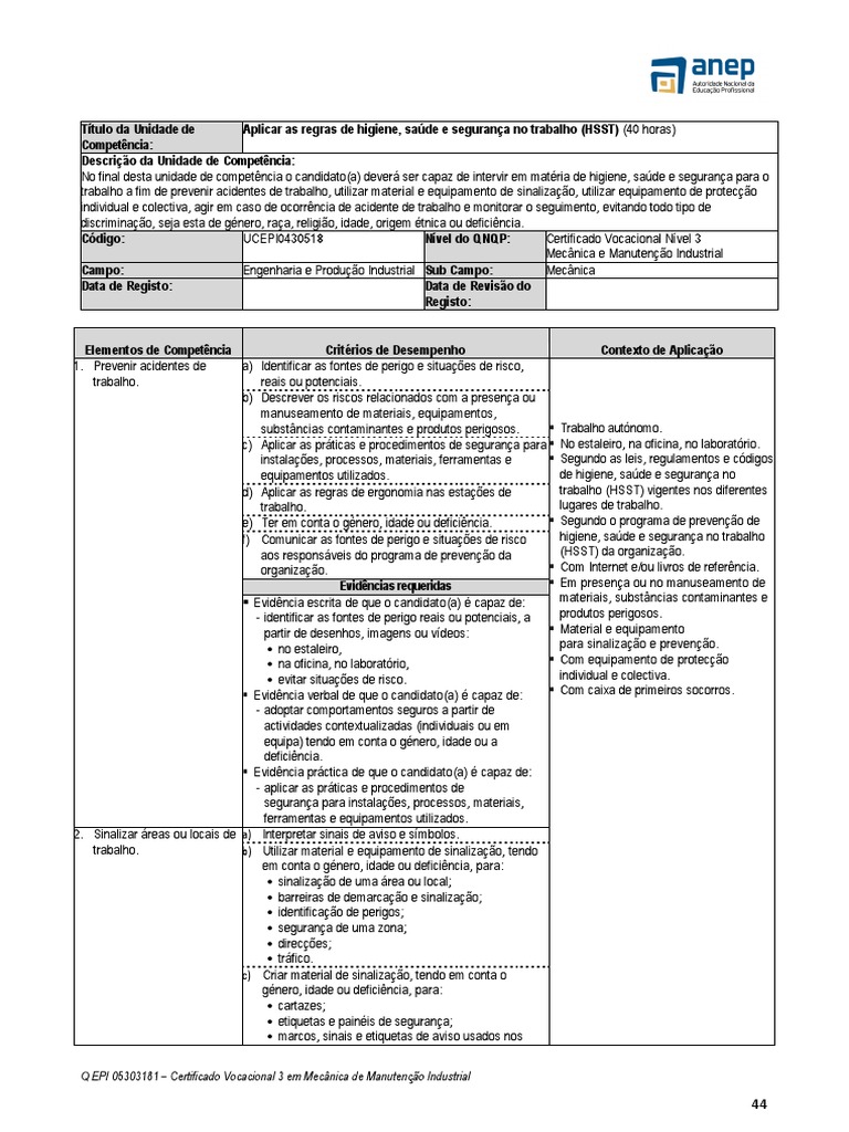 Plano Do Modulo HSST | PDF | Engenharia | Discriminação