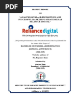 Reliance Digital Marketing Strategy | PDF | Retail | Brand