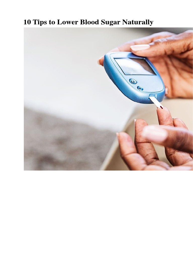 10 Ways To Reduce Blood Sugar Naturally | PDF | Carbohydrates | Diet ...