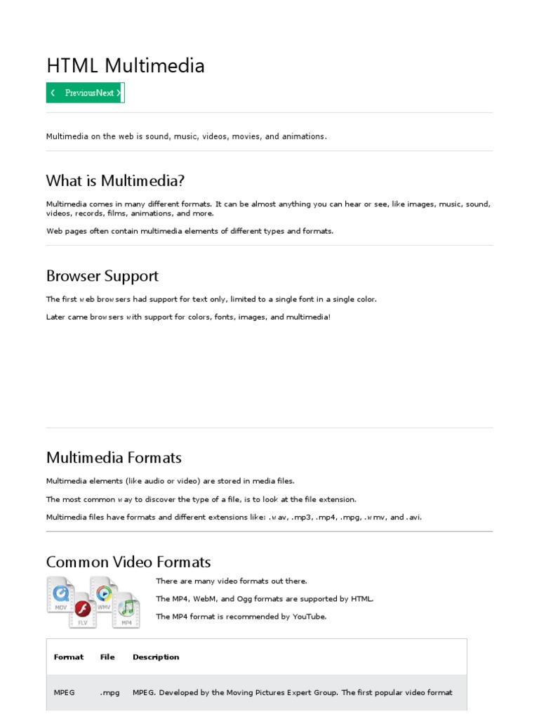 HTML Media | PDF | Adobe Flash | Computer File Formats