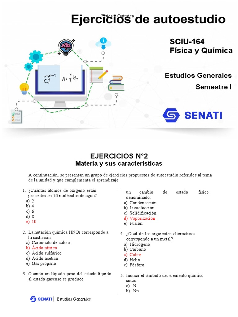 Tarea Ejercicio U002 | PDF | Gases | Química