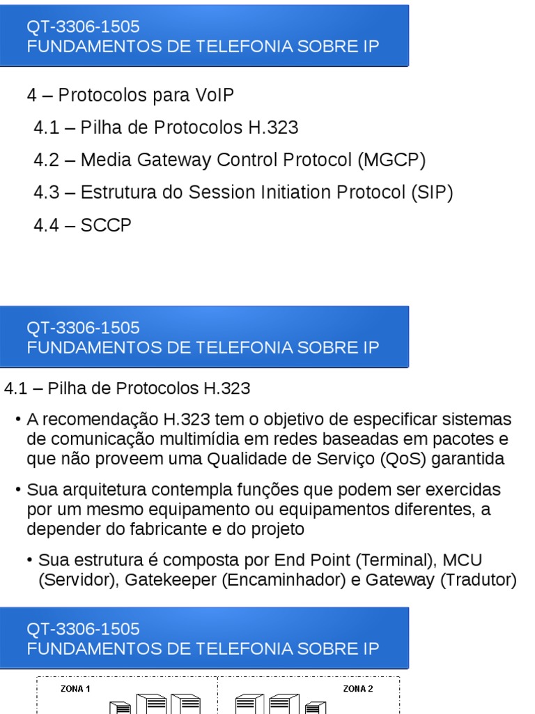 Fundamentos de VoIP - CAP4 | PDF | Protocolo de Início de Sessão | Voz ...