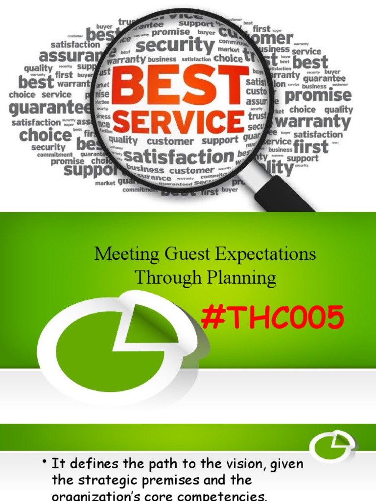 Meeting Guest Expectations Through Planning (2021) | PDF | Strategic ...