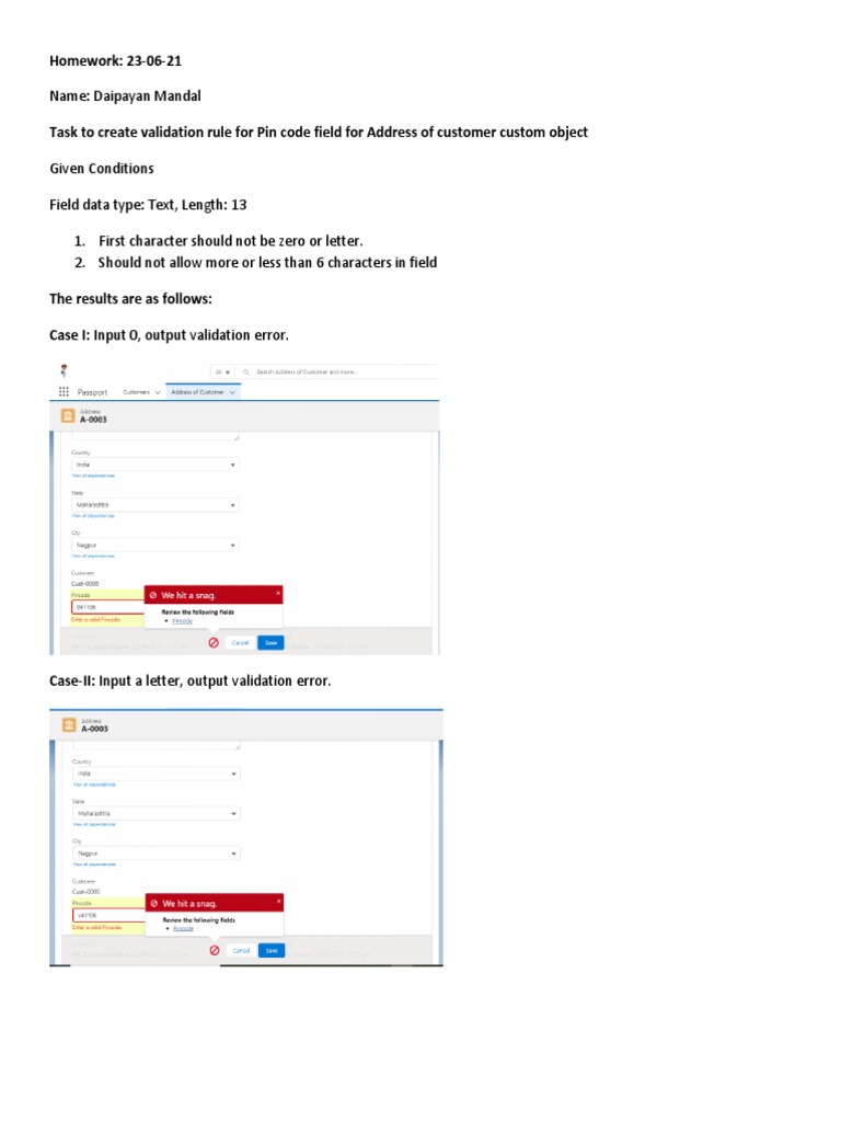 Validation Rule for Indian Pin Code Field on Customer Address Custom ...