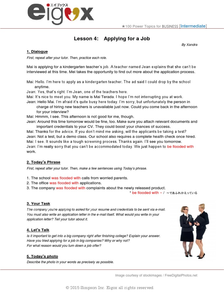 004 - 3 Applying For A Job | PDF | Learning | Cognition