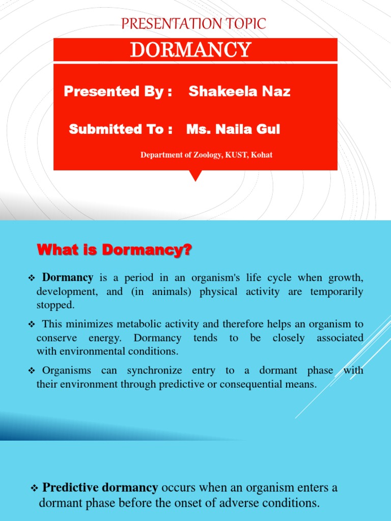 Dormancy in Animals | Download Free PDF | Ethology | Zoology