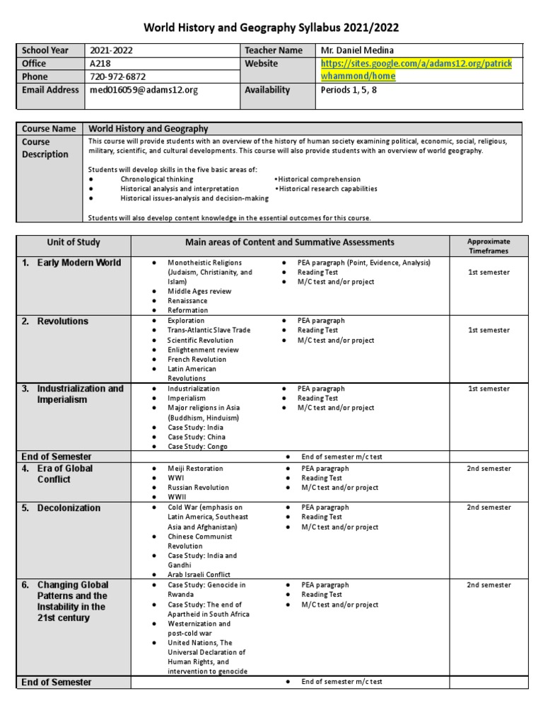 World History & Geography Guide | PDF | Educational Assessment | Plagiarism