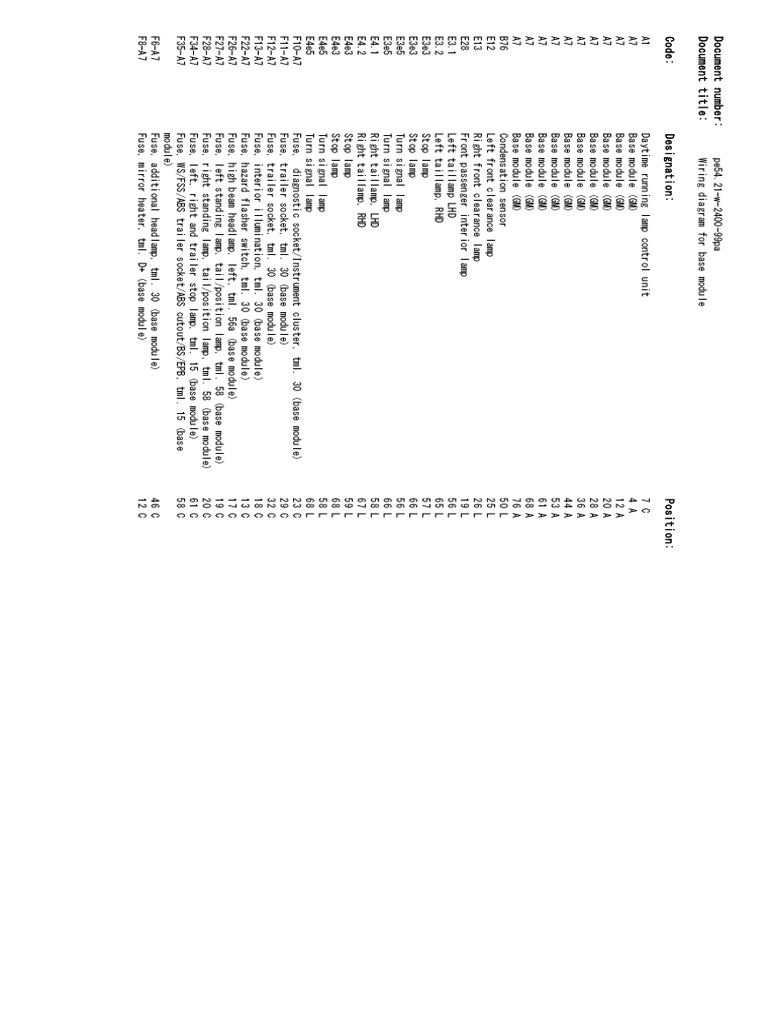 Wiring Diagram For Base Module (GM) 1 | PDF | Road Transport | Motor ...