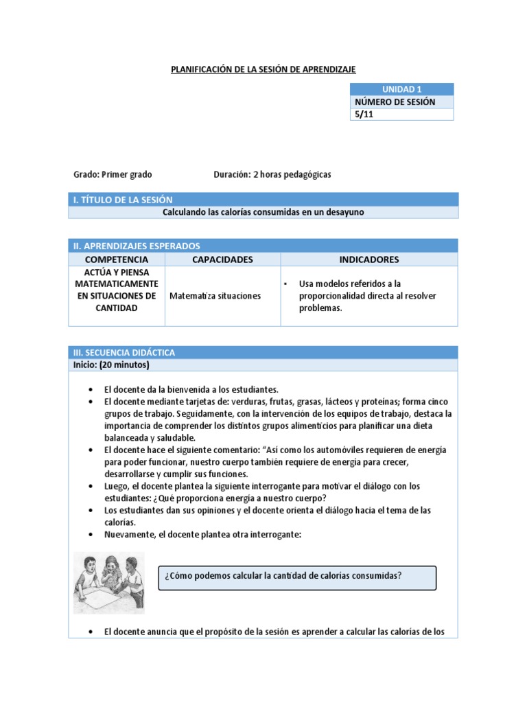 Mat1 U1-Sesion5 | PDF | Alimentos | Obesidad