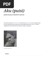 Teks Puisi - Aku - Karya Chairil Anwar Dan Maknanya | PDF
