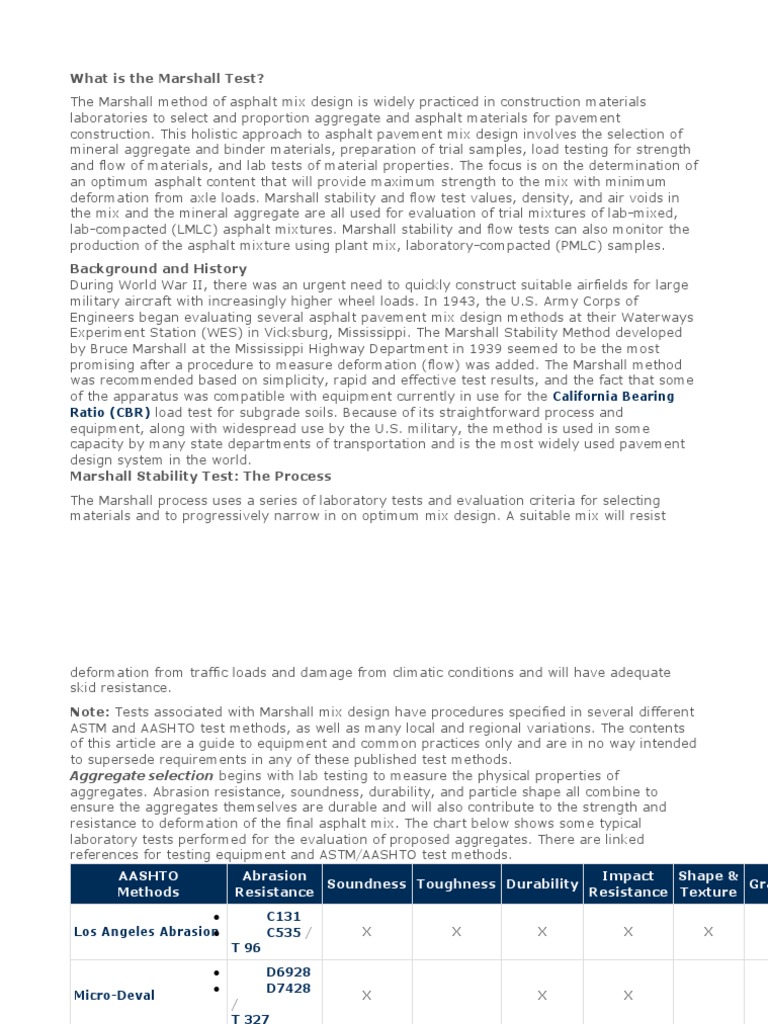 What Is The Marshall Test | PDF | Pressure Measurement | Density