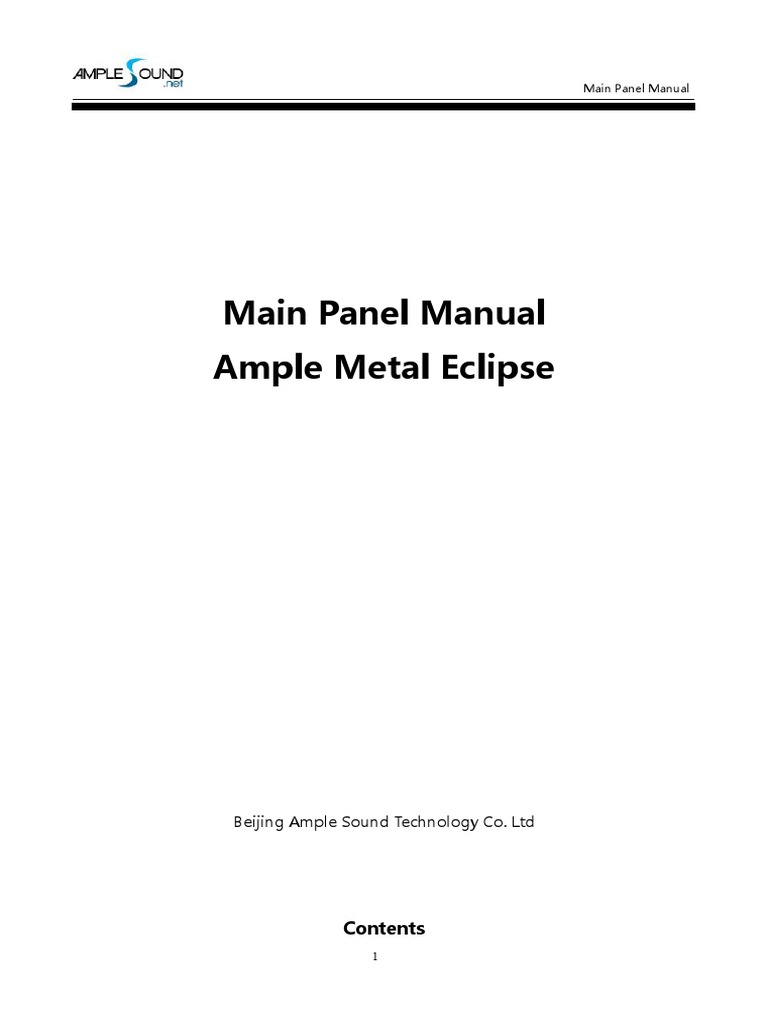 Main Panel Manual-AME | Download Free PDF | Guitars | String Instruments