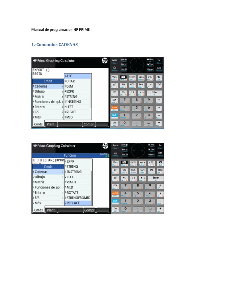 Manual de Programacion HP PRIME | PDF