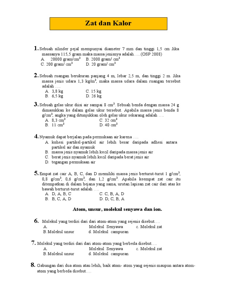 Zat Dan Kalor | PDF