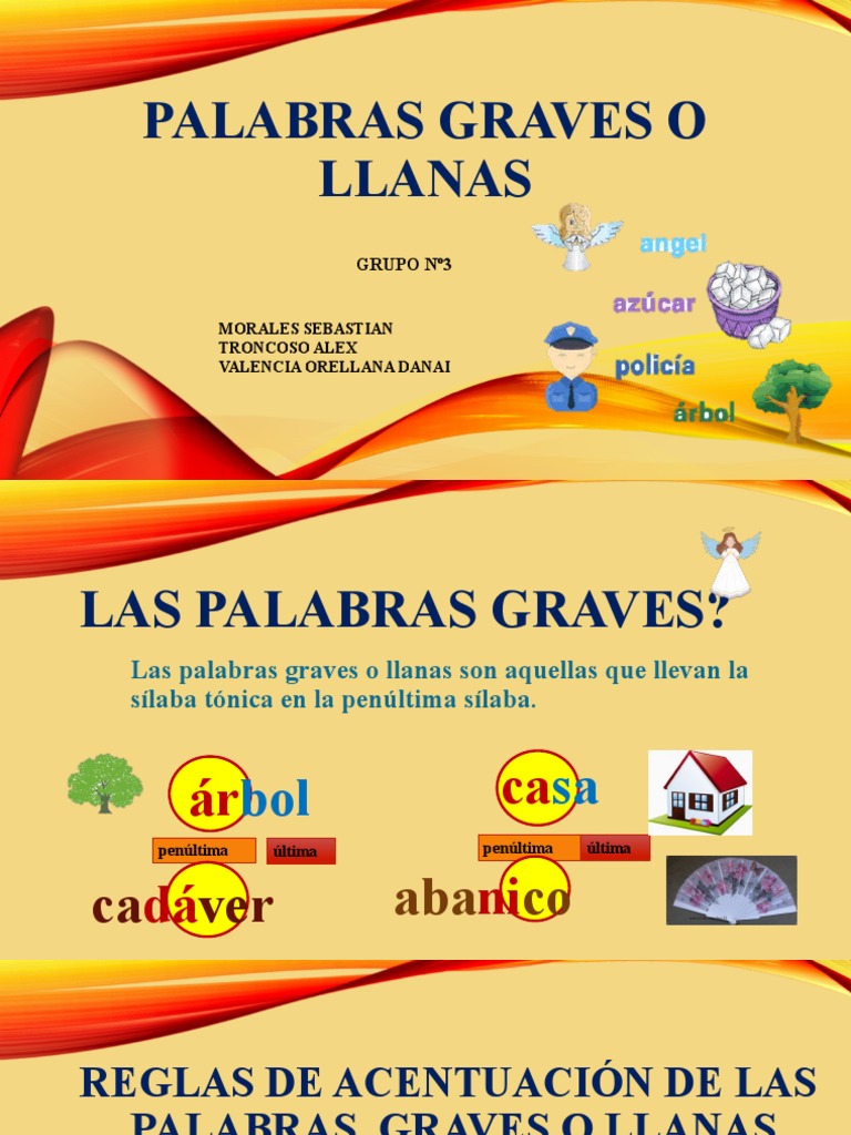 Reglas de Acentuación en Palabras Graves | PDF