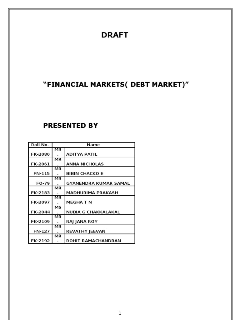 Overview of the Debt Market | PDF | Bond Market | Bonds (Finance)