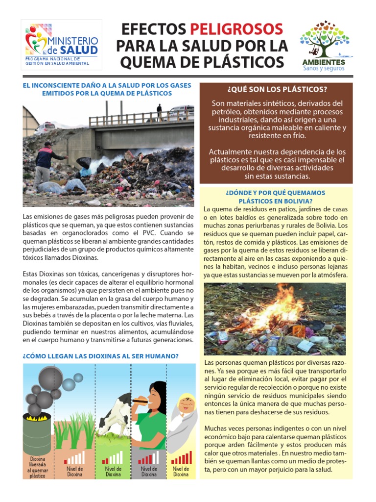 Cartilla Quema de Plásticos | PDF | Residuos | El plastico