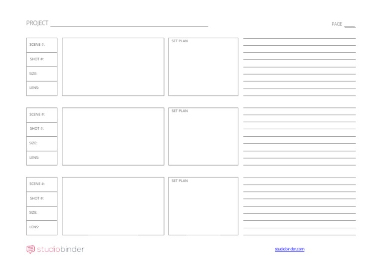 StudioBinder Storyboard Template | PDF