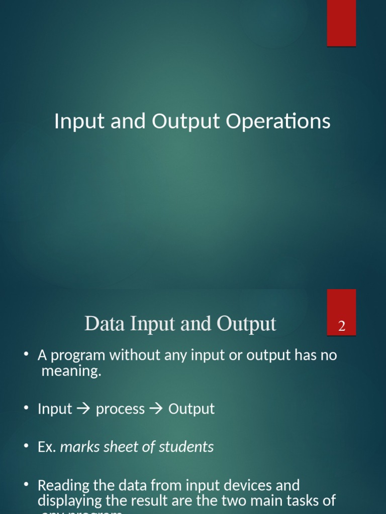 4 Input Output | PDF | Input/Output | Subroutine