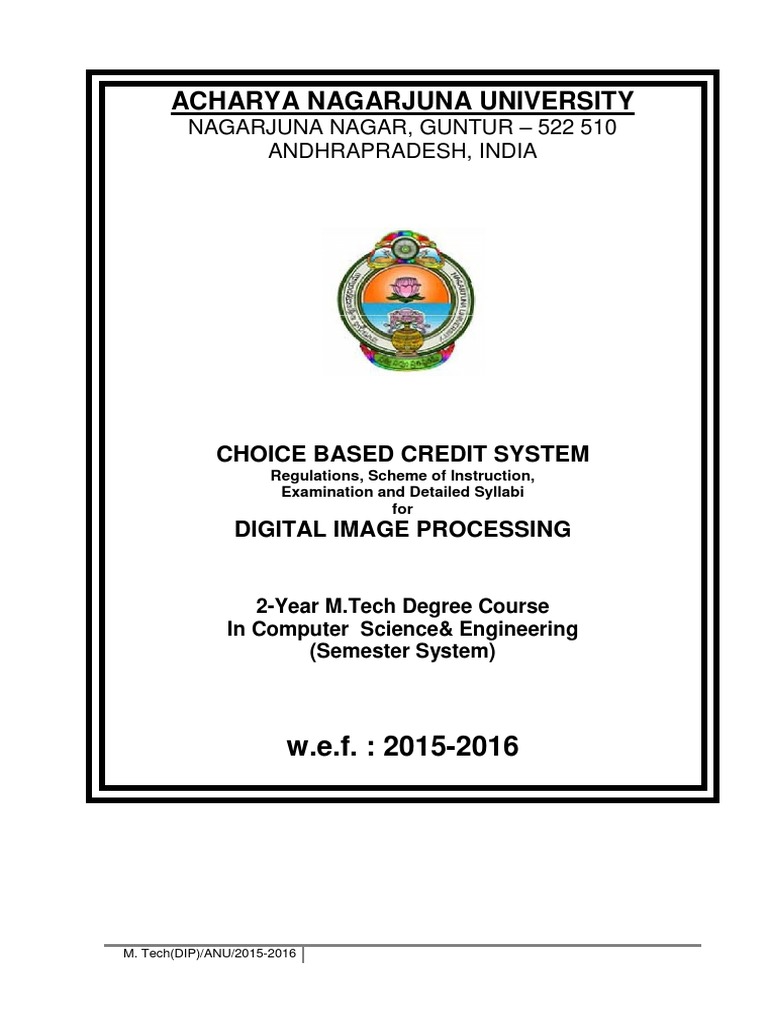 Acharya Nagarjuna University: Nagarjuna Nagar, Guntur - 522 510 ... Acharya Nagarjuna University: Nagarjuna Nagar, Guntur - 522 510 ...