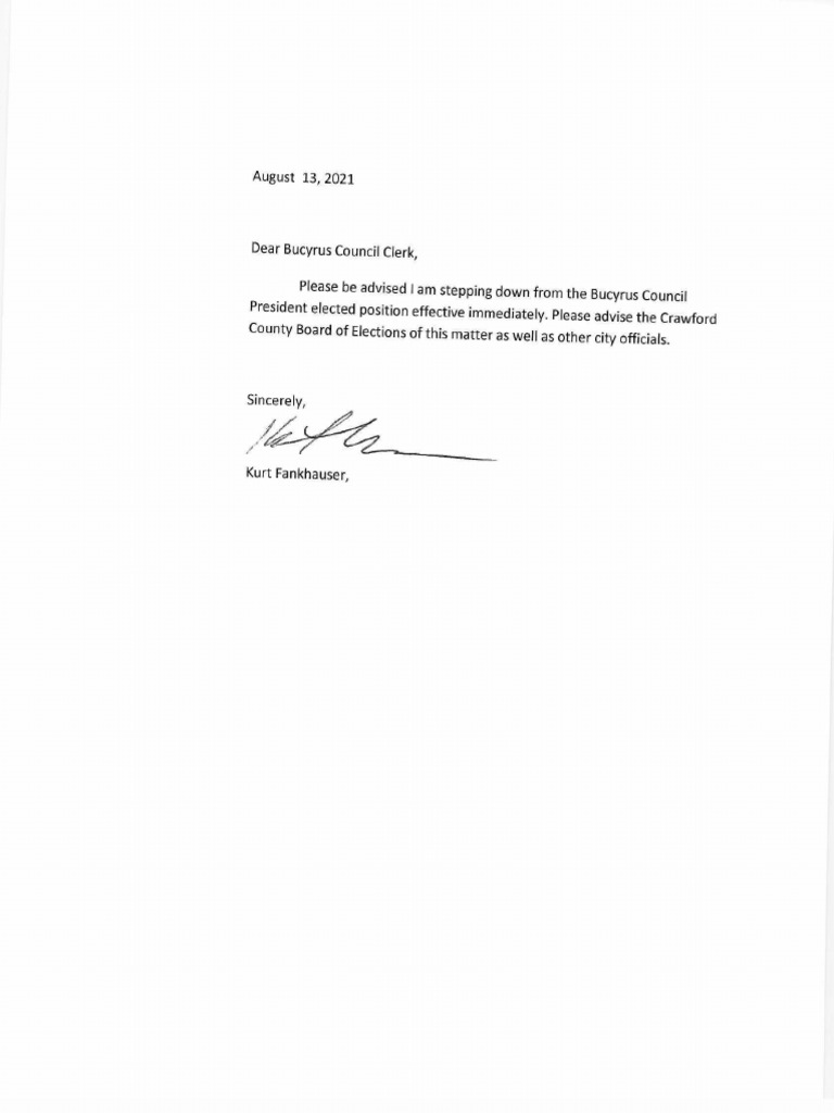 Step Down Letter | PDF