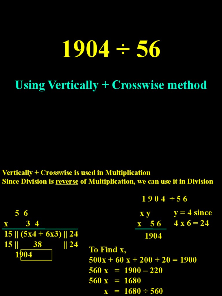 Vertically and Crosswise Applied To Division | PDF